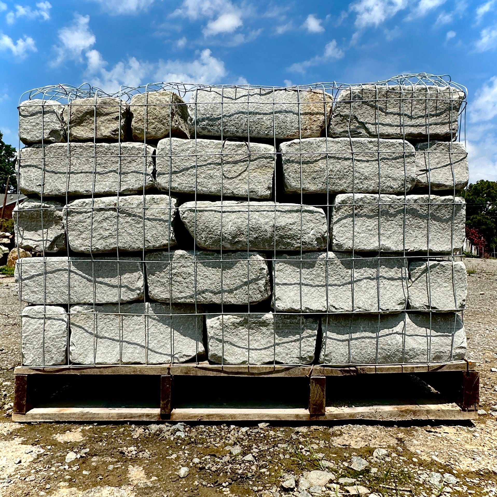 Tumbled Cobblestone Edging- Grey- 2000 Pound Pallet – Tons Of Stone