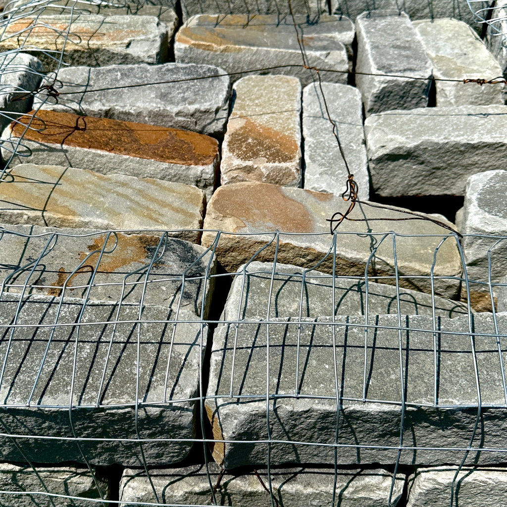 Tumbled Cobblestone Edging- Grey- 2000 Pound Pallet – Tons Of Stone